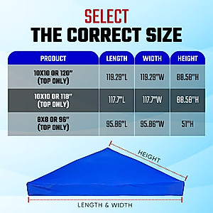 UV Protected Pop Up Canopy Replacement (120 Inches UV)