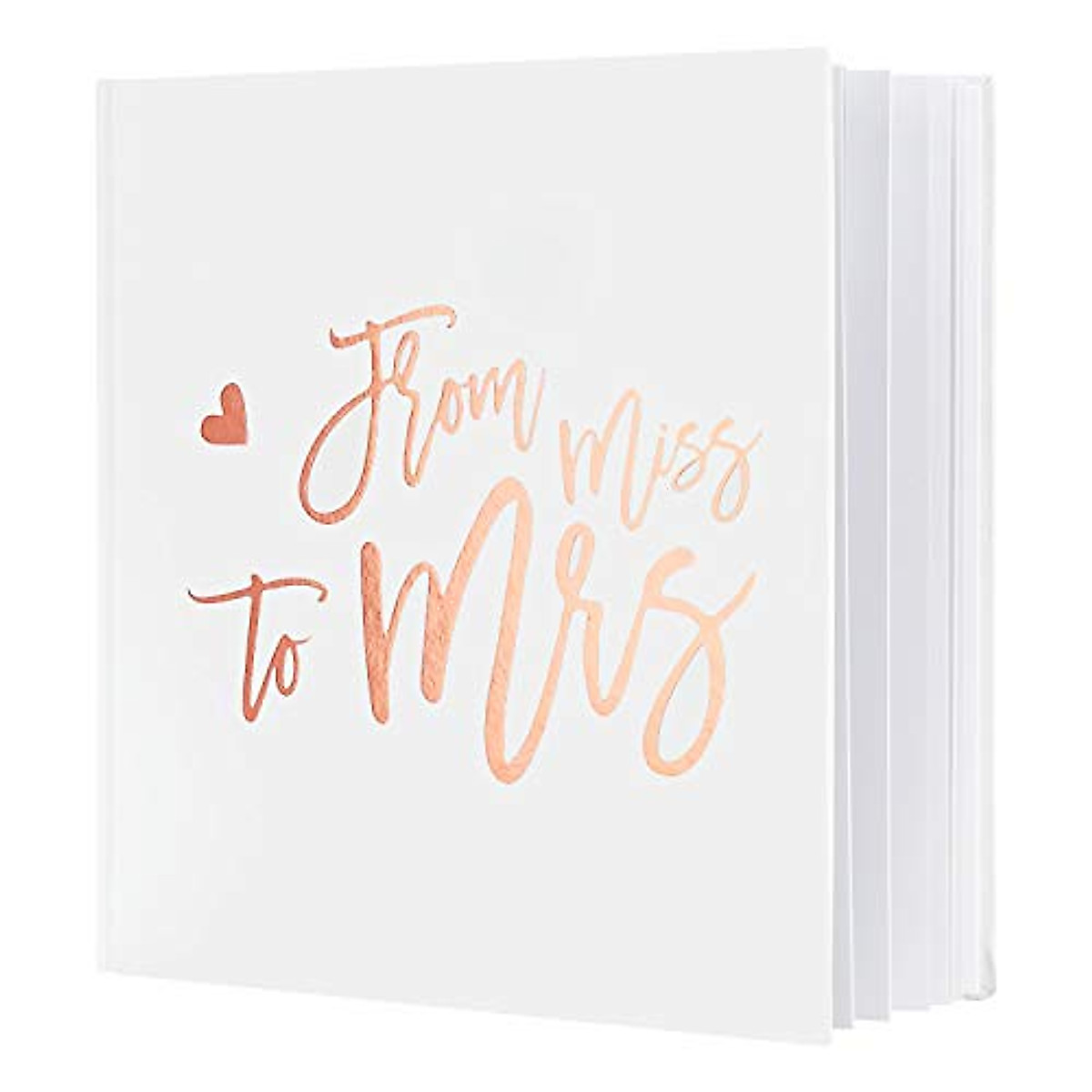 Calculs Polaroid Bridal Shower Guest Book Blank Pages Rose Gold Guest Book 8.5” Square Blank Book Hardcover Bachelorette Party Photo Album for Instant Film