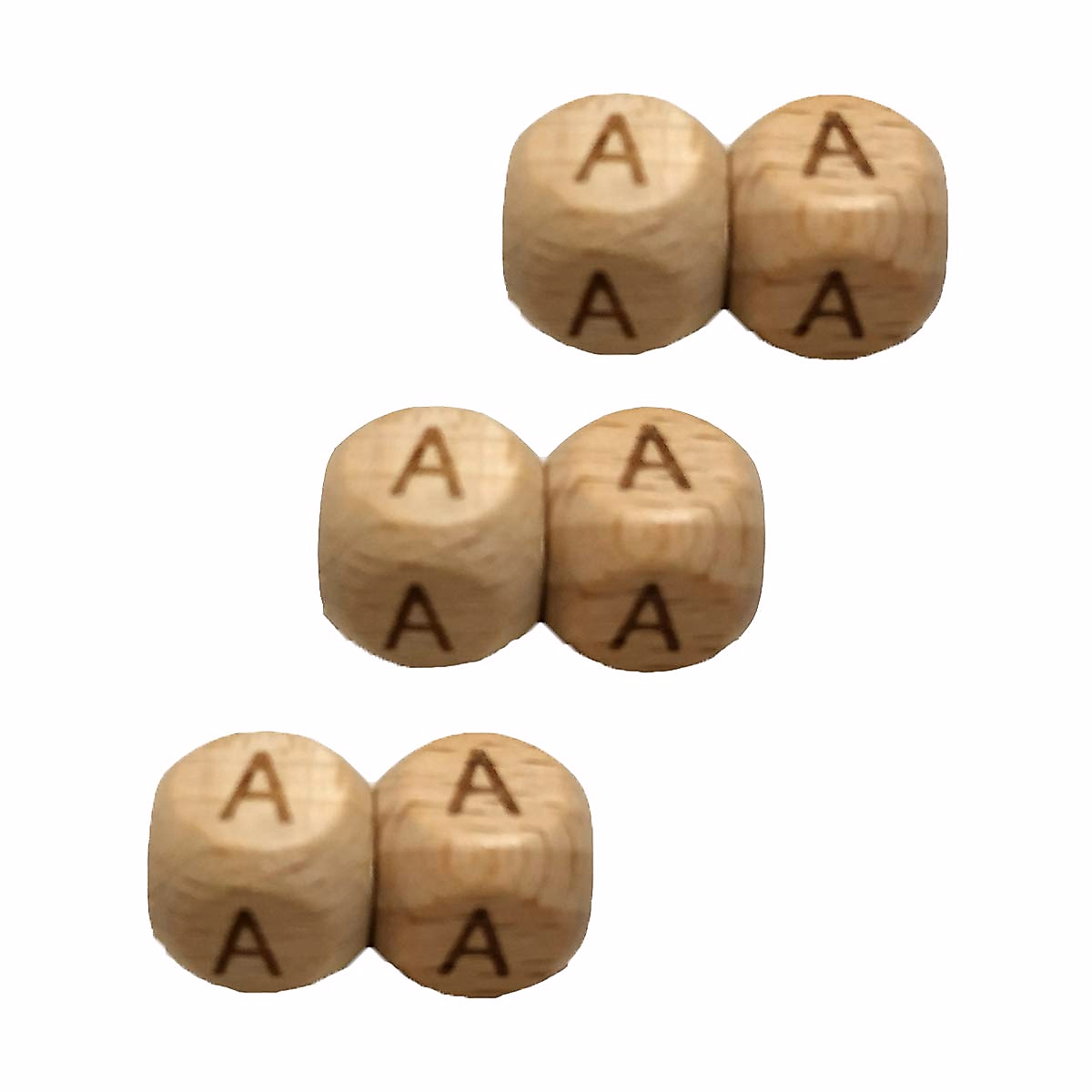 Arakierst 50pcs Wood Alphabet Letter Beads 12mm Square Beech Wooden Single Letter C Beads for Jewelry Making Name DIY Beading Necklace