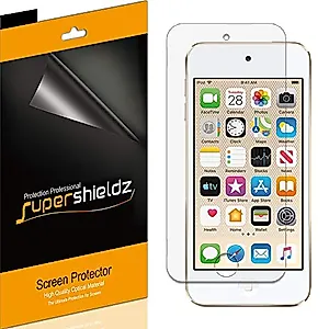 (6 Pack) Supershieldz Designed for Apple New iPod Touch (7th Generation 2019 Released, 6th and 5th Generation) Screen Protector, High Definition Clear Shield (PET)