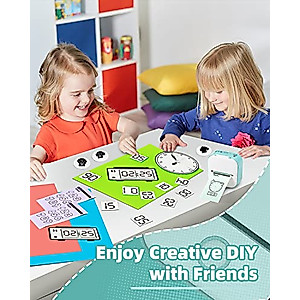 Memoking Label Makers - T02 Mini Portable Small Printer with 3 Rolls Paper, Sticker Printer Machine, Study Printer for Pictures, Photos, Journals, DIY, Compatible with Phone & Tablet, Green