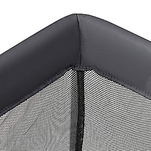 HONEY JOY Baby Travel Crib, Portable Pack and Play Travel Bassinet with Carry Bag, Lightweight Baby Playpen w/Washable Mattress, Side Zipper Door, Large Foldable Play-Yard for Infant Boy Girl (Gray)