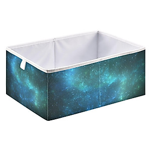 Sletend Cube Storage Bins Nebula Galaxy Universe Collapsible Storage Baskets Foldable Fabric Storage Box for Clothes, Toys 11" x 11" x 11"