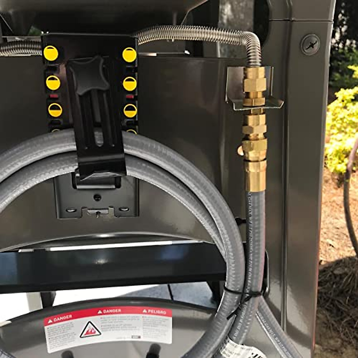 GASPRO 24FT 1/2" ID Natural Gas Hose, Low Pressure LPG Hose with Quick Connect, for Weber, Char-broil, Pizza Oven, Patio Heater and More