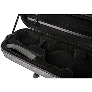 adm 4/4 Full Size Violin Case Oblong Violin Hard Case with Built-in Hygrometer,Super Lightweight Portable with Carrying Straps