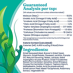 Solid Gold SeaMeal Multivitamin for Dogs - Grain Free Kelp Supplement - Digestive Enzymes for Dogs - Gut Health & Immune Support - Healthy Skin & Coat - Omega 3 & Superfood Soft Chews - 120 Count