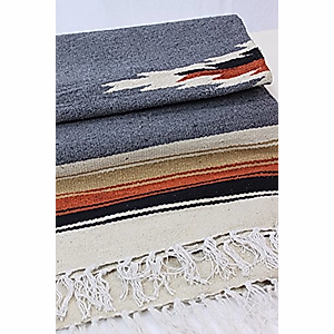 handmade Large Diamond Serape Southwestern Mexican Blanket Horse Saddle Yoga Sarape Rug