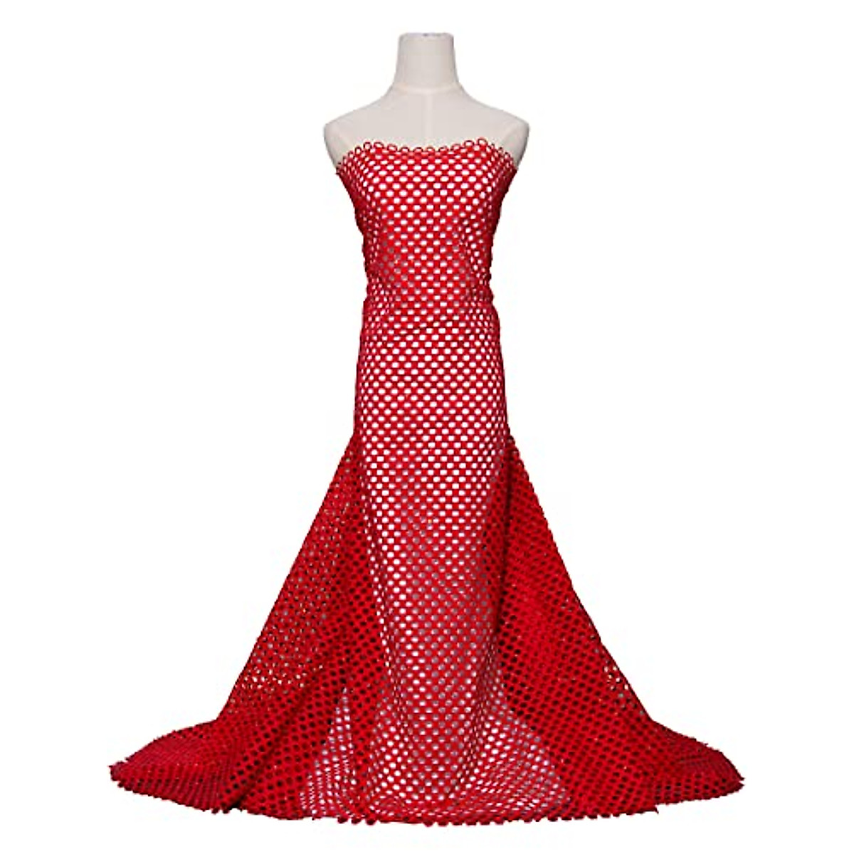 KAJURUI African Lace Fabric Water Soluble Nigerian Guipure Cord Fabric 5 Yards for Wedding Dress Sewing