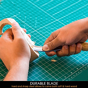 BeaverCraft Wood Carving Gouge 7L/22 Wood Carving Chisels Professional - Spoon Gouge, Cup Chisel Curved Chisel for Woodworking - Spoon Carving Knife Wood Whittling Knife - Bowl Spoon Carving Tools