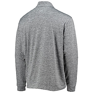 Cutter & Buck Men's Moisture Wicking Drytec Stealth Half Zip Pullover, Heather Gray, Large