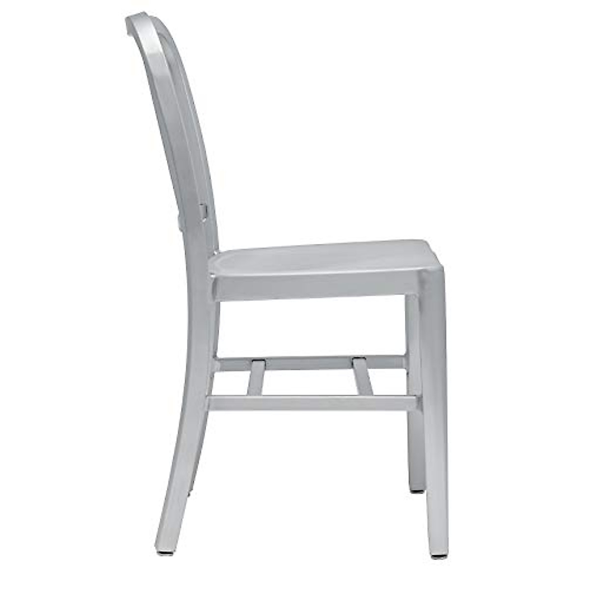 Laura Davidson Furniture Set of 2 Bryant Side Chairs for Dining & Office- Commercial Grade and Lightweight with Arm Rest, Made of Aluminum, Aluminum