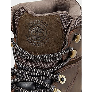 TimberlanD Women's White LeDge MiD Ankle Boot,Dark Brown,8 M US