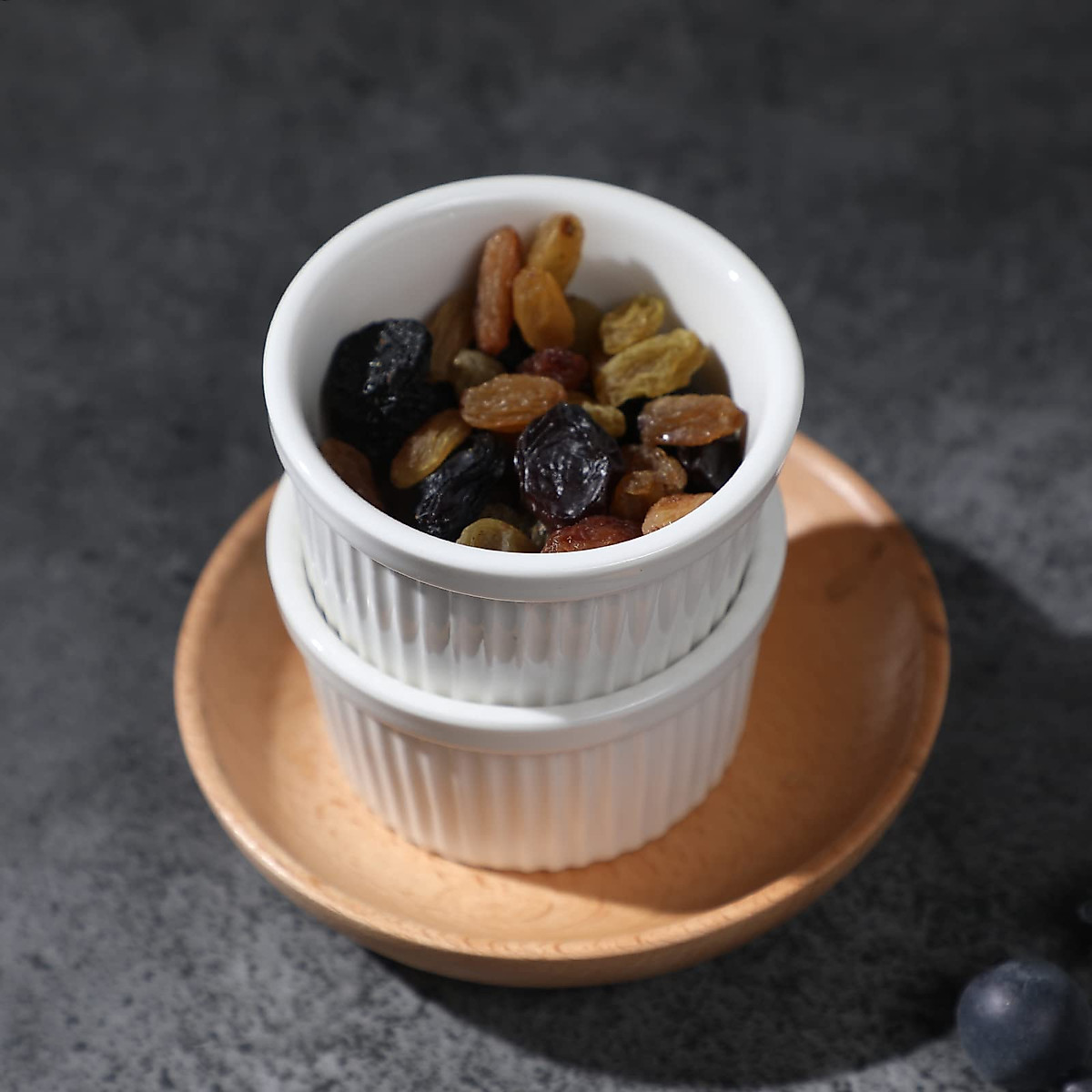 3 oz Ramekins 6 pcs Porcelain Ramekins Dishes for Souffle,Creme Brulee, Pudding, Custard Cups,Bakeware Bowls Set for Baking,Oven Safe, White 2.75 inch