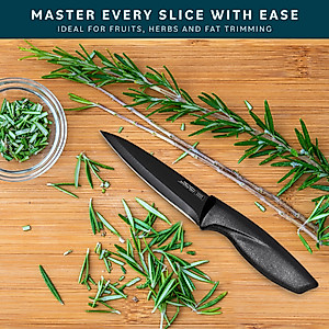 Home Hero 2 Pcs Paring Knife with Sheath - High Carbon Stainless Steel Chopping Knife with Ergonomic Handle - Razor-Sharp Multi-Purpose Kitchen Knife for Chopping Vegetable and Cooking