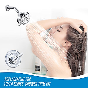 Replacement for Delta Classic 13 Series Single-Function Trim Kit, T13020 Chrome Shower Handle, Fit Delta Shower Valve R10000 Series (Cartridge Included)