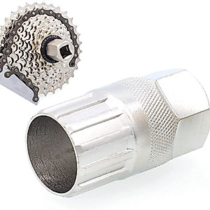 JLEivvi 1 Pcs Bicycle Freewheel Remover, Mountain Bicycle Lockring Removal Tool Lengthen Sleeve for 6,7,8,9,10,11Speed Freewheel