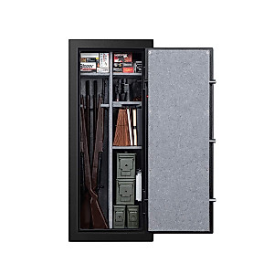 Fortress 24 Gun Fire Safe with E-Lock, Black