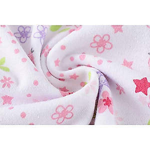 Baby Girls Sleep Gown - 100% Cotton Soft Lightweight No-Scratch Mittens Baby Sleeping Bag - Pink 90