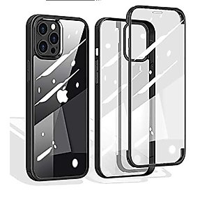 iPhone 12 Universal Double- Sided Tempered Glass Phone case (Mysterious Black)
