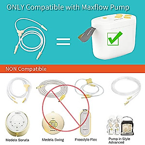 PumpMom Replacement Tubing for Medela Maxflow, ONLY Compatible with New Pump in Style Maxflow Breast Pump Parts