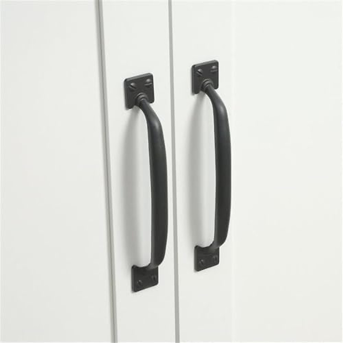 Pemberly Row Contemporary Engineered Wood Sewing Craft Table in Soft White