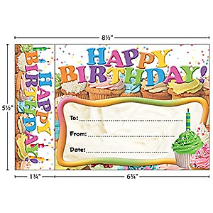 Edupress Happy Birthday Cupcakes Bookmark Awards (EP63024)