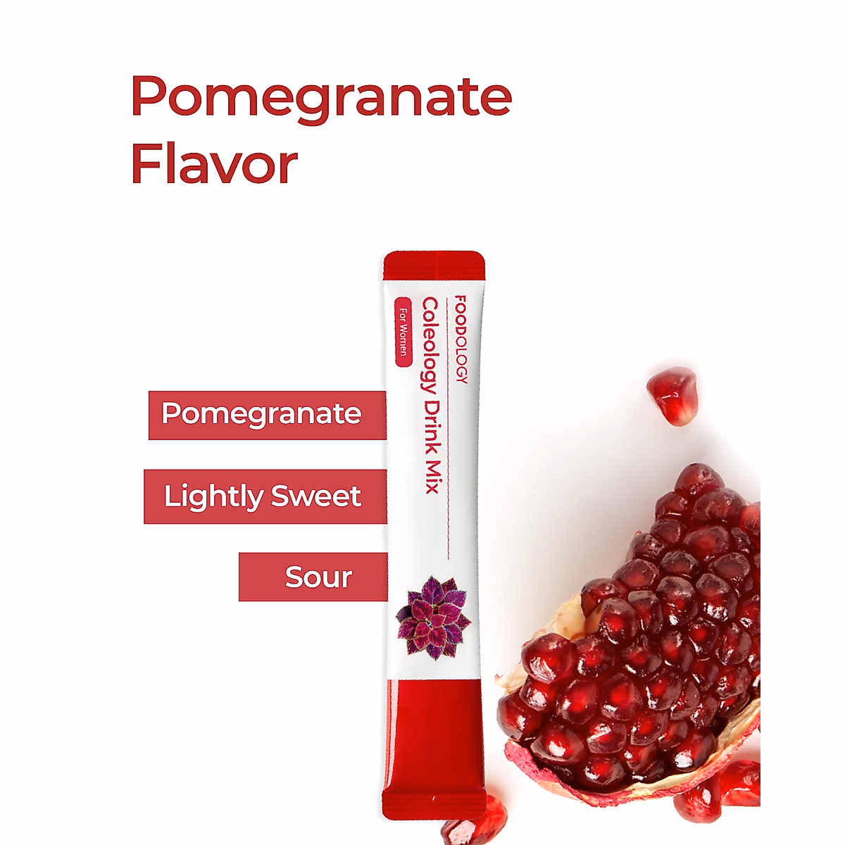FOODOLOGY Coleology Drink Mix (Pack of 1, 15 Days) - Health Management Water Drink Mix, Pomegranate Flavor. Natural Ingredients.