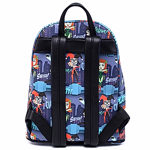 Loungefly x DC Comics Gotham City Sirens Allover Print Mini Backpack