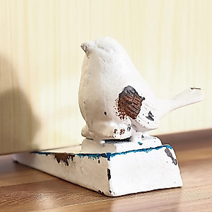 WEMPOLU Dog Tail Door Stop Decorative Cast Iron Door Stopper Wedge, Antique Brass………