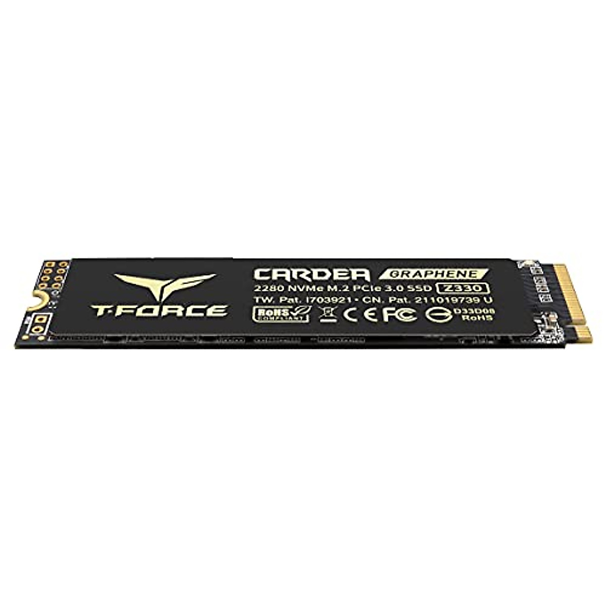 TEAMGROUP T-FORCE CARDEA ZERO Z330 1TB with SLC Cache Graphene Copper Foil 3D NAND TLC NVMe PCIe Gen3 x4 M.2 2280 Gaming Internal SSD (Read/Write 2,100/1,700 MB/s) for Laptop & Desktop TM8FP8001T0C311