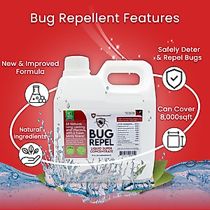 Predator Guard Bugs and Insect Repellent - Home Defense Pest Control Super Concentrate Liquid Lawn Spray for Spider, Mosquito, Ants and Roach Repellent Indoor and Outdoor Bug Spray - 16 oz