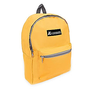 Everest Basic Backpack, Yellow, One Size