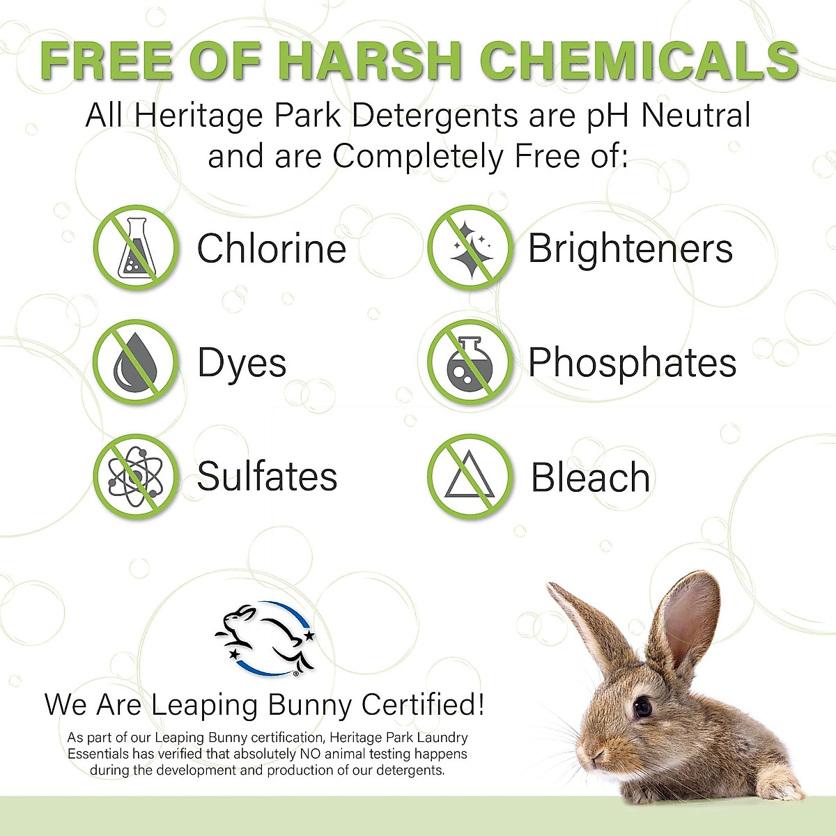 Heritage Park Luxury Laundry Detergent | Dermatologist Tested Plant based Natural & Enzyme Laundry Detergent | Sensitive Skin Friendly - Fragrance Free (32 fl oz)