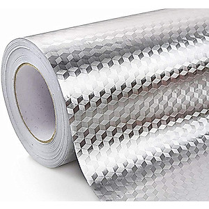 UPREDO Kitchen Stove Backsplash Sticker Waterproof Oilproof Wallpaper Peel Stick Drawer Cabinet Shelf Liners Paper 15.8inch by 9.8ft