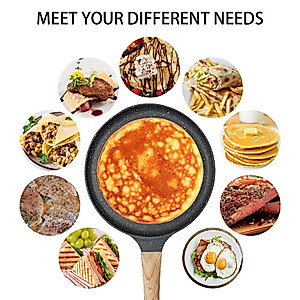 JUSTUP 11 Inch Nonstick Skillet Pan, Aluminum, Electric Stovetop Compatible, Suitable for Pancakes, Tortillas, Omelette, Egg Pan