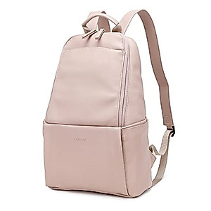 Kah&Kee Feaux Leather Backpack Purse for Women Casual Travel Fashion Daypack (Tan Pink)