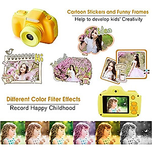 Digital Cameras for Photography Mini Portable Kids Camera 2.0in IPS Color Screen Children's Digital Camera with Photo/Video Function, HD 1080P Camera Children's Camera with Neck Lanyard for Gift