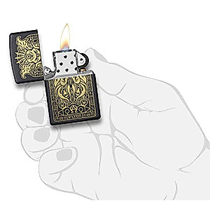 Zippo 29965 Monster Design Black Matte Pocket Lighter