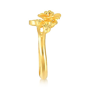CHOW SANG SANG 999.9 24K Gold Price-by-Weight 3.63g Gold Floral Ring (Adjustable) for Women 69462R