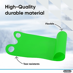Superio Snow Slider Mat, Flexible Snow Sled Flying Carpet, Roll up Sleds for Kids and Adults 36" and 54" Lightweight Plastic Snowboard Sled (Green)