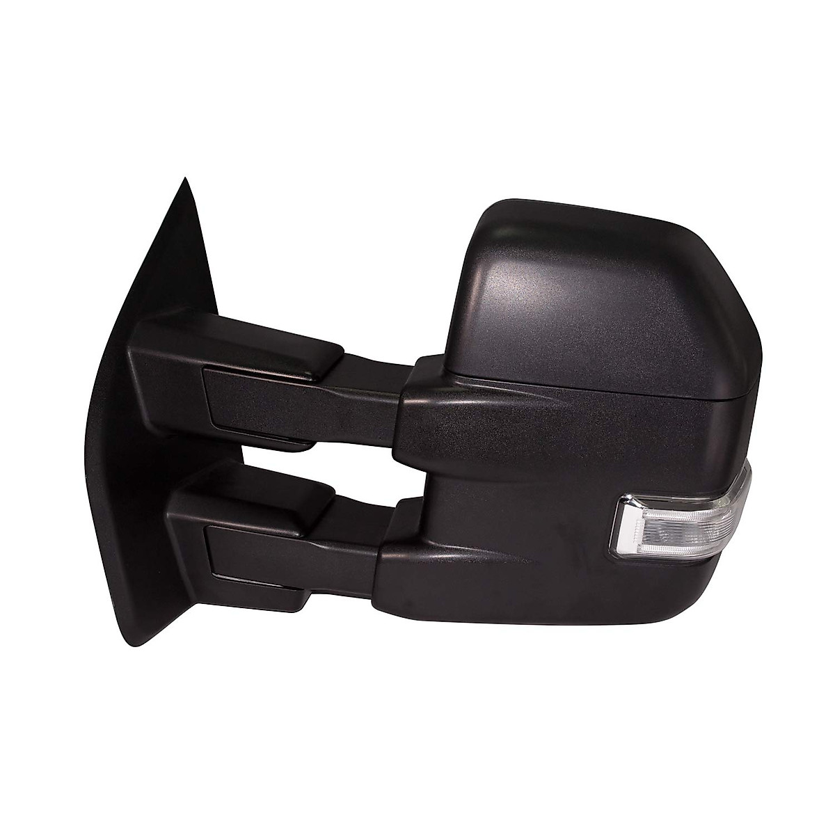 AERDM New F150 Towing Mirrors fit 2015-2018 with Auxiliary/Puddle Lights Signal Indicator and Linear arrow light Power Operation Heated Black Housing with 22pin to 8pin adapter