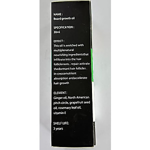 SINGOVE Natural Beard Growth Oil - Beard Oil for Men, Strengthens Beard/Mustache Growth - Beard Softners, Beard Oil to Make it Grow Fast, Mustache Oil for Men (white)