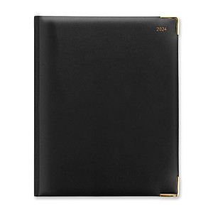 Letts Classic Quarto 2024 vertical week to view with appointments diary - black