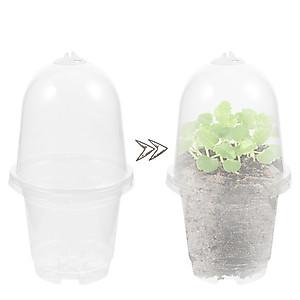 Yardwe Plastic Flower Pots 1 Set Transparent Pot Plant Pots Indoor Plastic Plant Pots Garden Pots Outdoor Planter Pots for Plants Tiestos para Exterior Clear Gallon Pot Pp Breathable