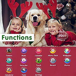 Kids Smart Watch for Girls Boys - Smart Watch for Kids Watches for 4-12 Years with 17 Puzzle Games Alarm Clock Music Player Camera Calculator Torch Children Learning Toys Teens Birthday Gifts (Pink)