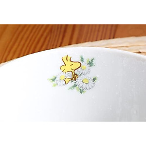 シミズ陶業(Shimizutougyou) Shimizu Pottery Herb Forest Snoopy Bowl, Set of 2, White