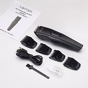 URTTSPI Cordless, Rechargeable,Electric Beard Mustache Hair Precision Trimmer Coded Guide Comb for Men