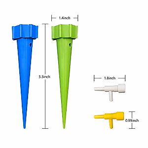 Plant Self Watering Devices - 12 Pcs Automatic Irrigation Equipment Plant Water with Slow Release Control Valve, Adjustable Water Volume Drip System for Home and Vacation Plant Watering