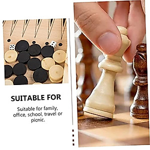 ibasenice 2 Sets Three in One Chess Kids Educational Portable Chess Chinese Checkers Magnetic for Kids Chess Sets for Three- in- One Chess Board Chess Game Board Travel Chess Set