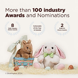 Bearington Baby Lil’ Bunny, 5.5 Inch Pink Soft Stuffed Easter Bunny Rattle, Baby Easter Gifts